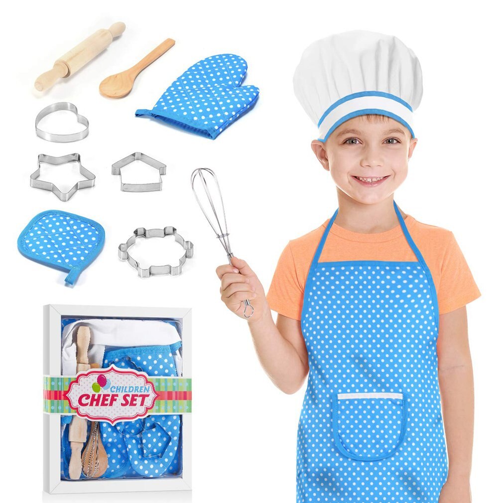 Kids Cooking And Baking Set 11pcs Kitchen Costume ... – Grandado