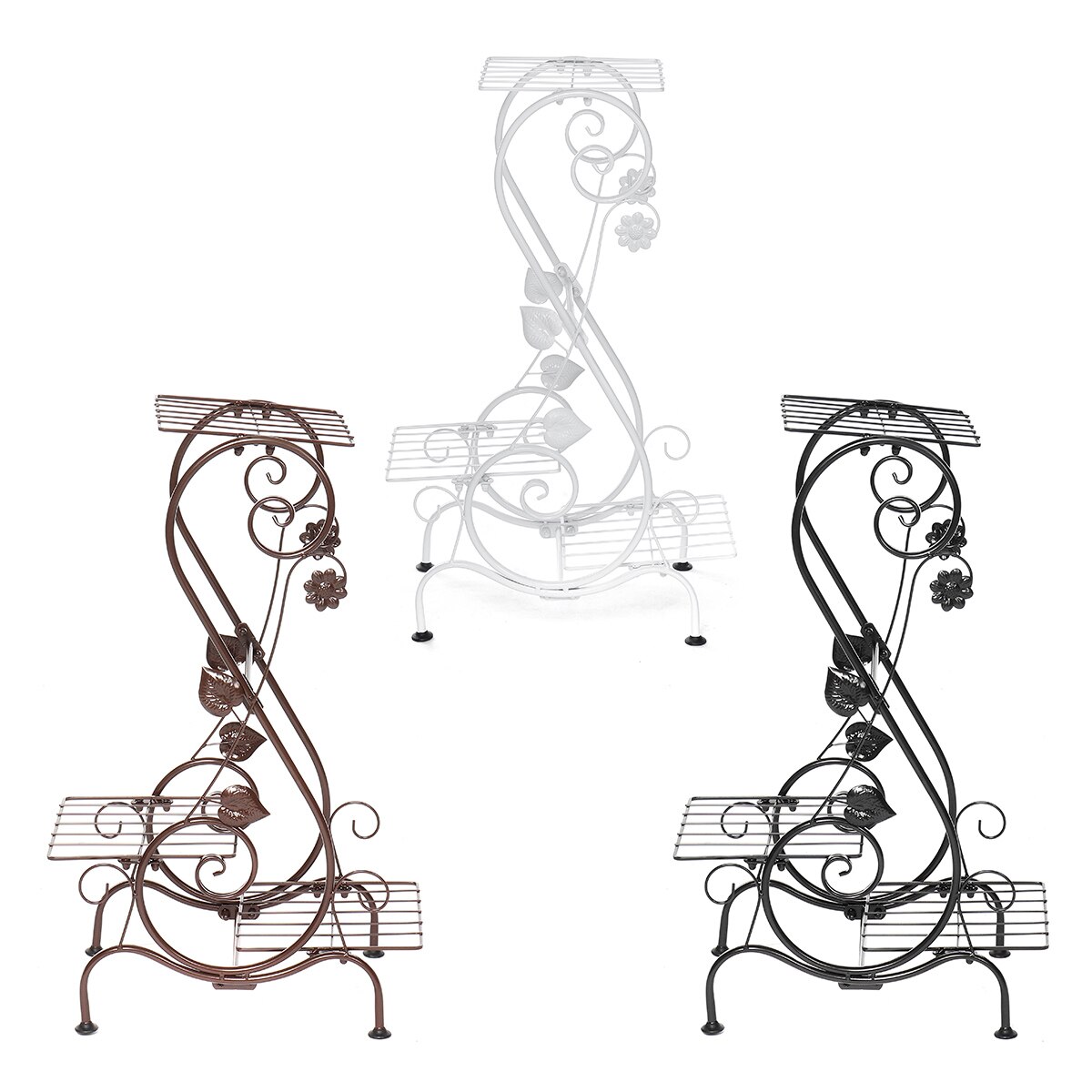 3 Tier Metal Plant Stand Flower Rack Pot Storage R... – Vicedeal