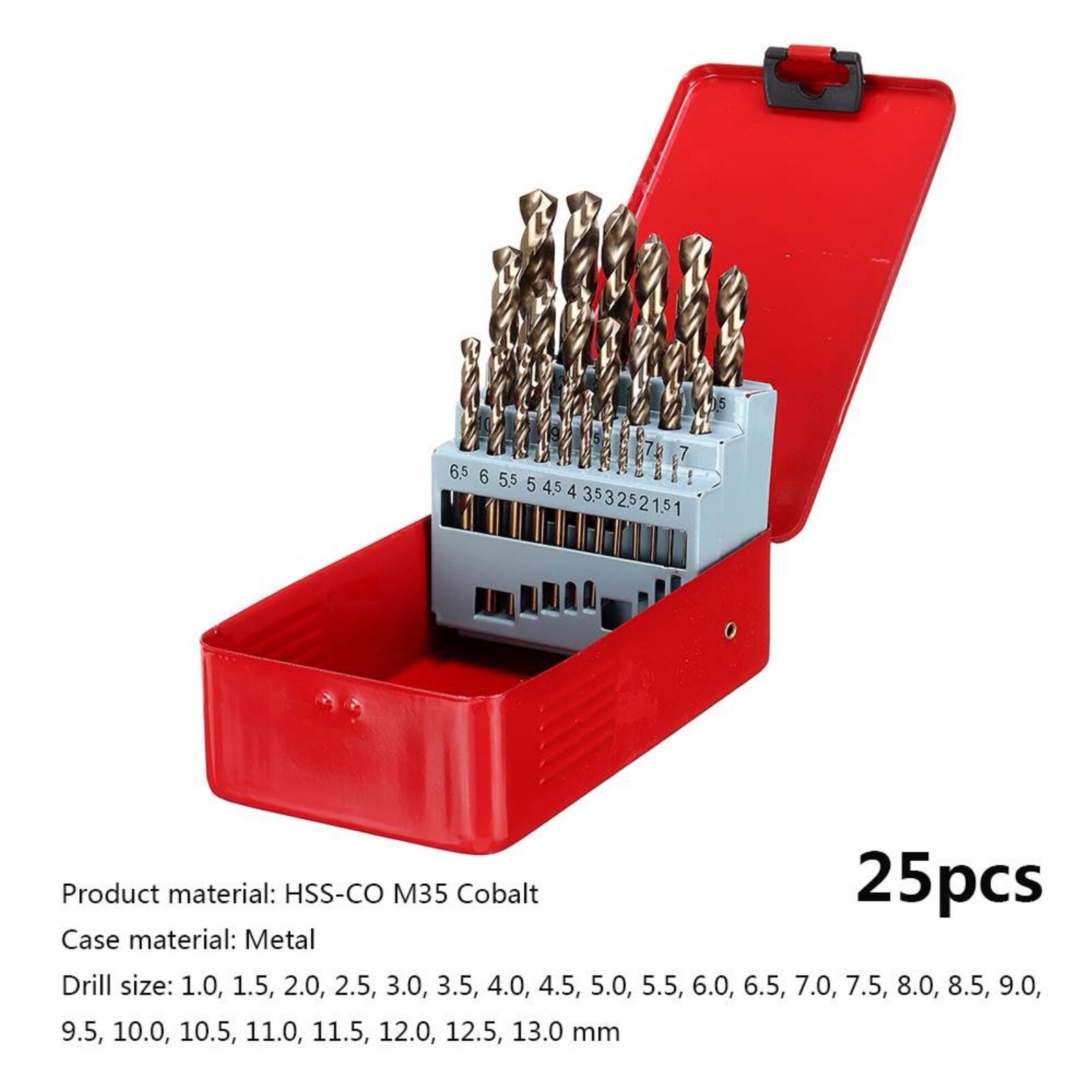 13/19/25 Pcs M35 Kobalt Boor Set Hss-Co Jobber Len... – Grandado