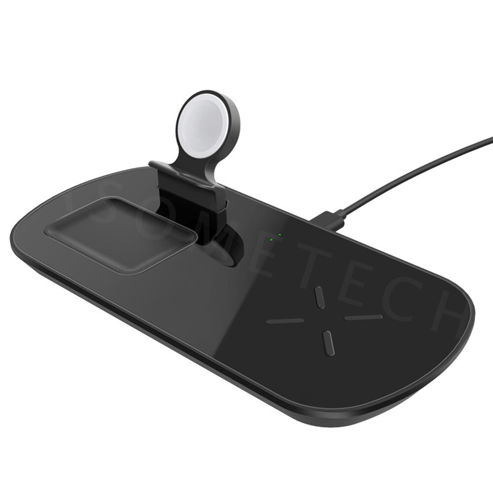 10W Qi Wireless Charger Pad 3 in 1 Fast Charging S... – Grandado