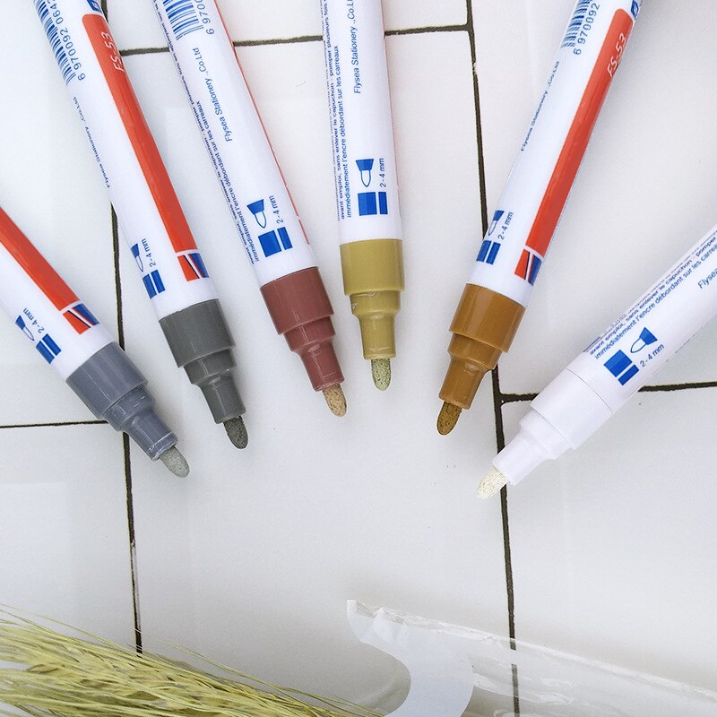 Color Pen White Tile Refill Grout Pen Tile Gap Rep... – Grandado