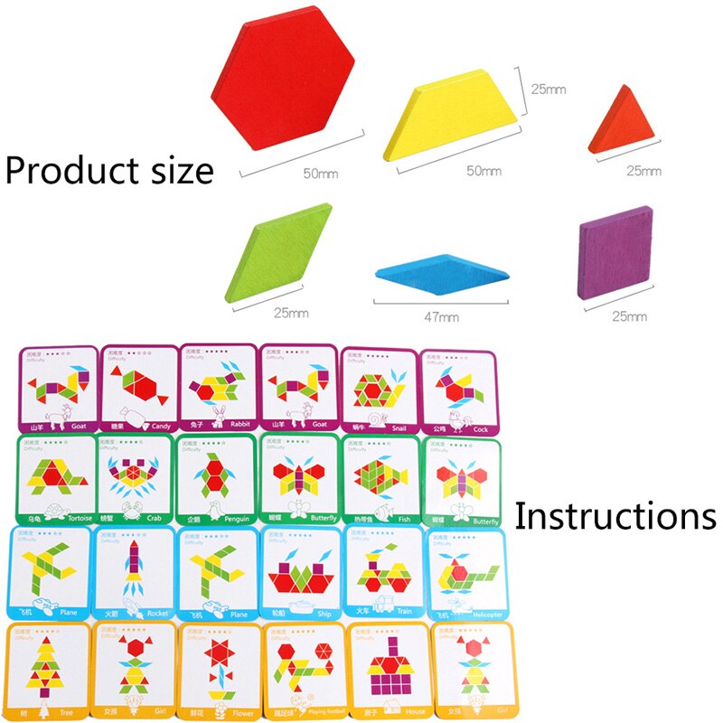 155 PCS Wooden Shape Jigsaw Puzzle For Children's ... – Grandado