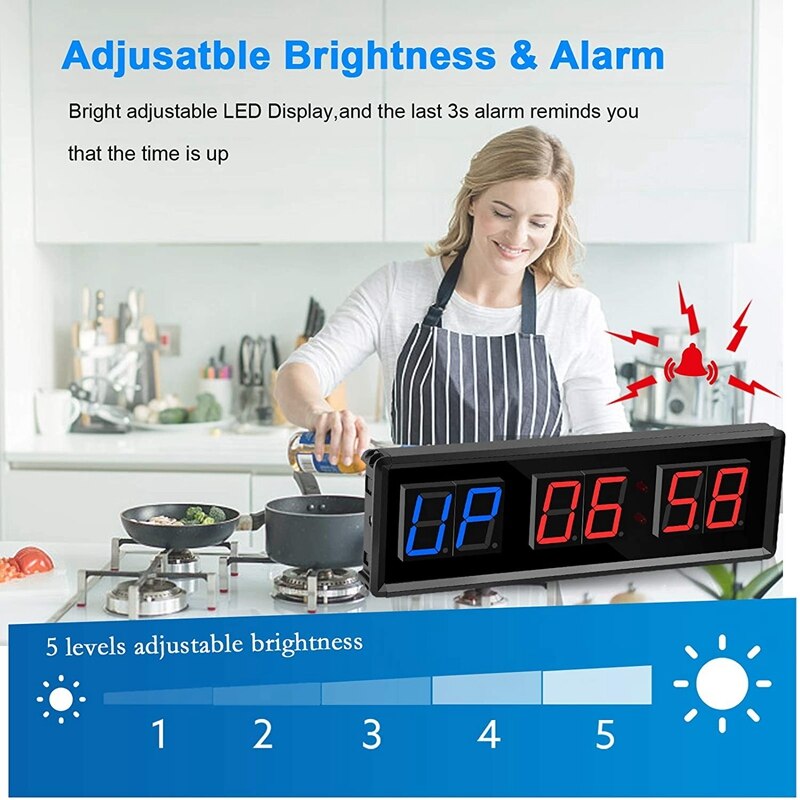 Gym Timer,LED Interval Timer Digital Countdown Wal... – Vicedeal
