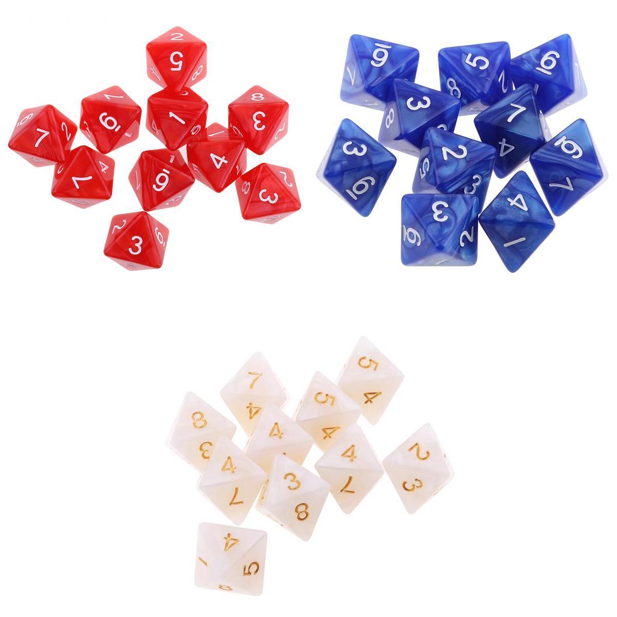 Set Of 30pcs 8 Sided Dice D8 Polyhedral Dice For B... – Vicedeal