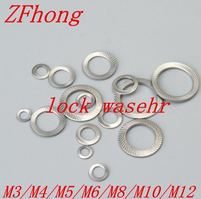 100 STKS M3 M4 M5 M6 M8 M10 M12 Lock washer conisc... – Vicedeal