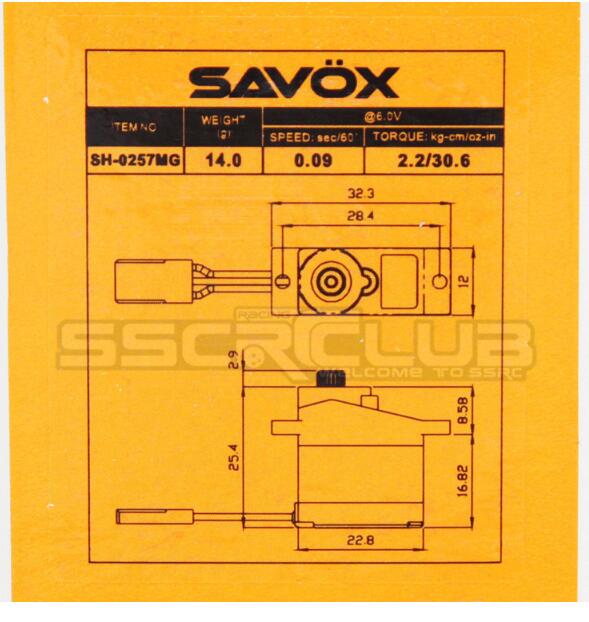 Savox SH-0257MG summit High and Low Speed Servo He... – Vicedeal