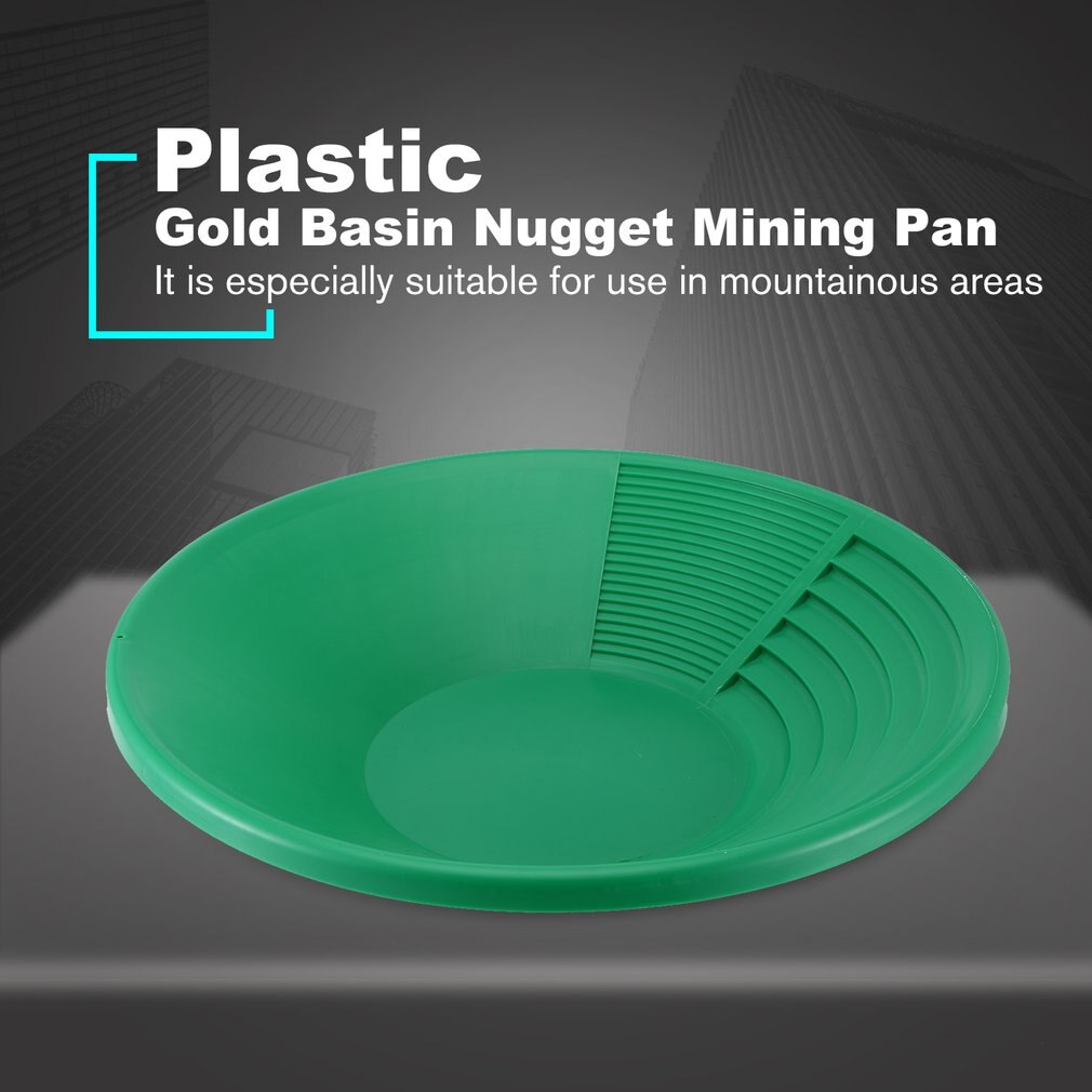 Plastic Gold Basin Nugget Mining Pan Dual Riffle D... – Grandado