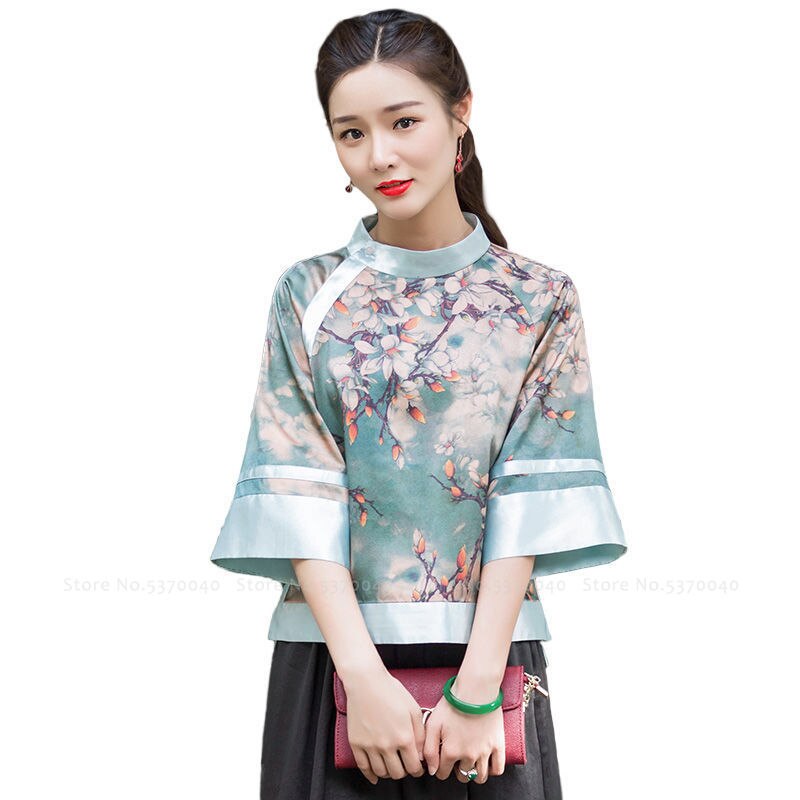 Women Traditional Chinese Style Cheongsam Tops Lad... – Vicedeal