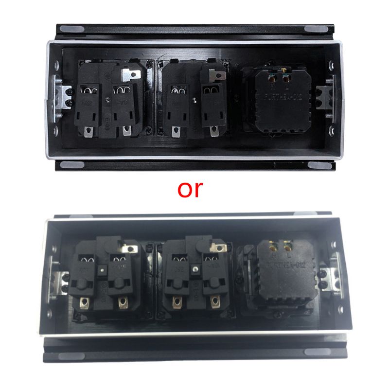 Metal Plate Slide Pattern Hidden 2 Power EU Socket... – Grandado