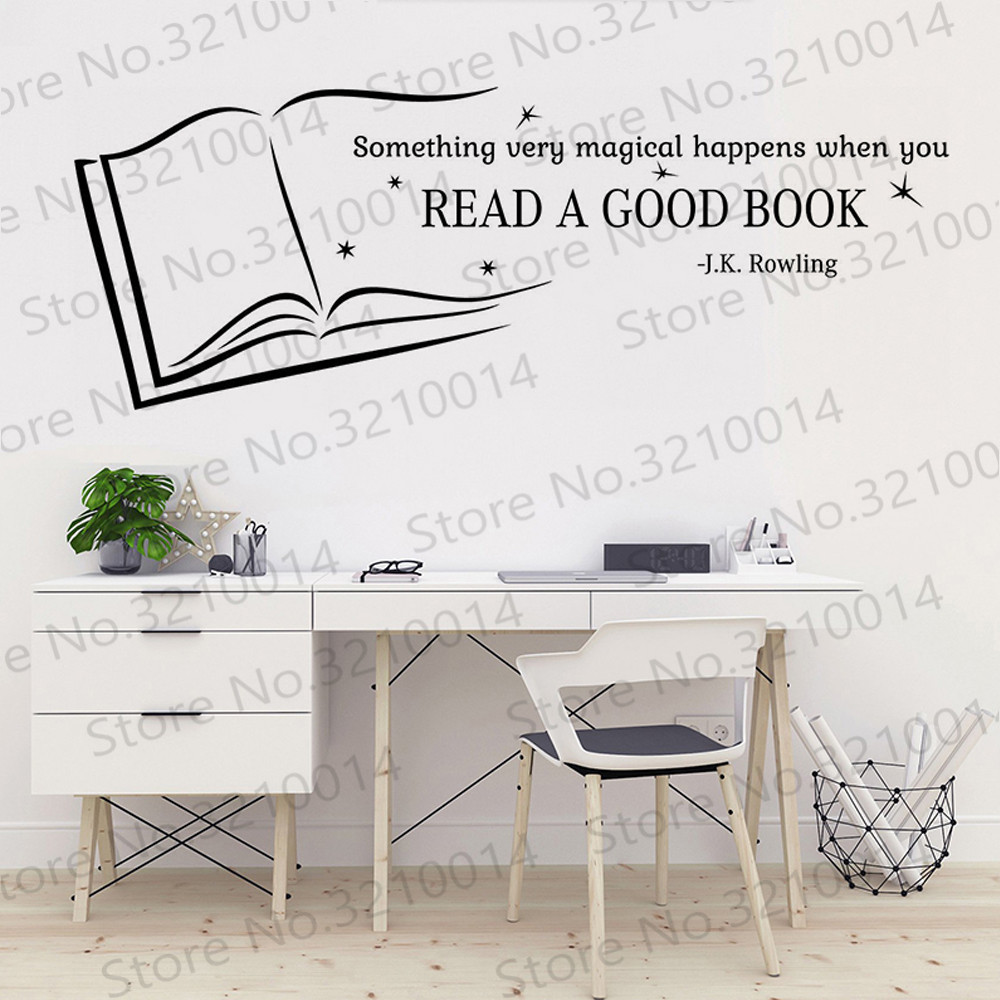 Read A Good Book Wall Quotes Decal Vinyl Sticker F... – Grandado