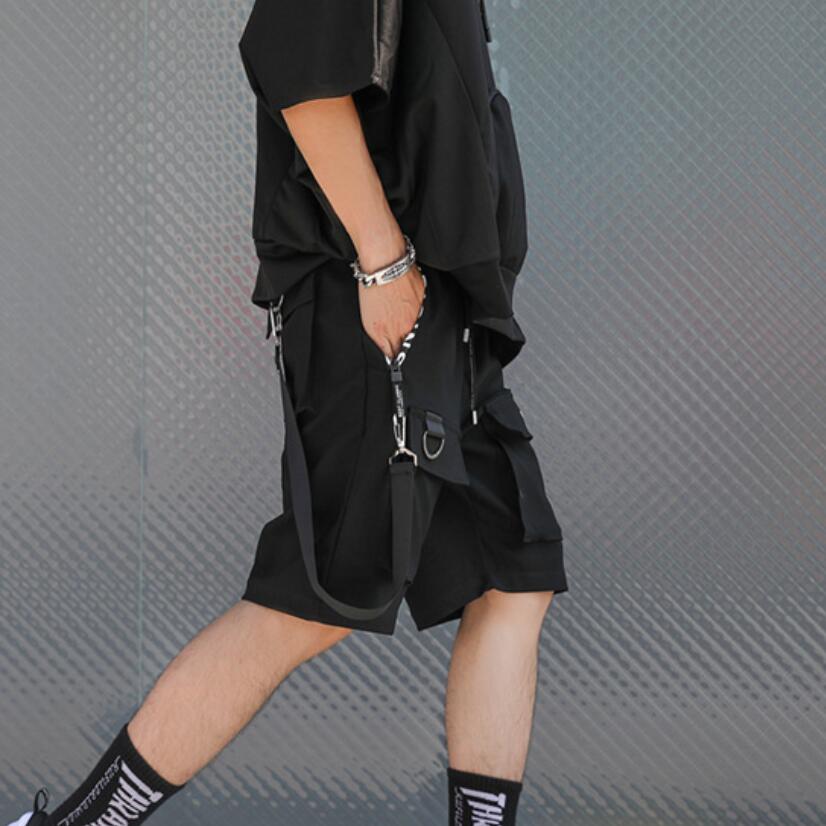 Mannen punk rock hip hop shorts linten hiphop carg... – Vicedeal