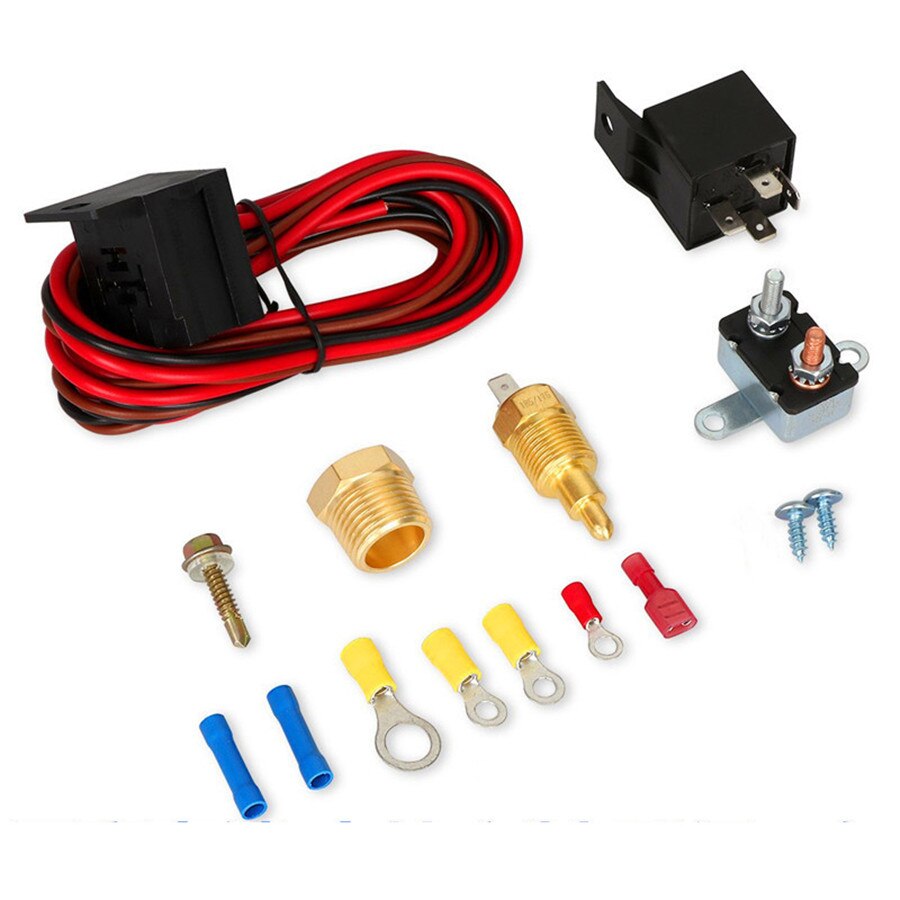 Electric Fan Wiring Install Kit Complete Thermosta... – Grandado