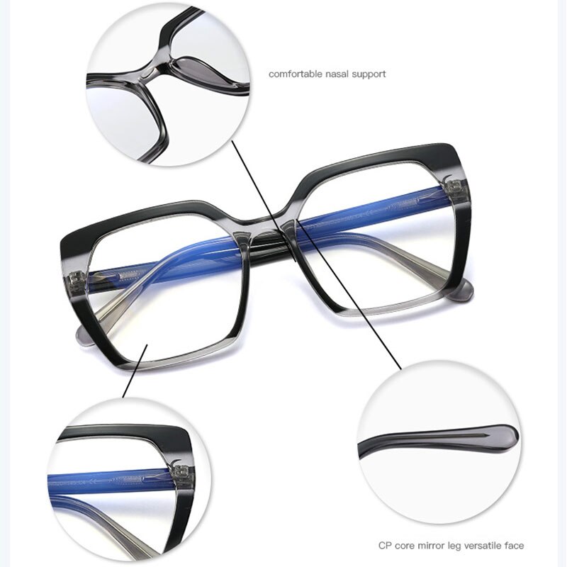 mimiyou Anti-blue Light TR90 Square Glasses Frame ... – Grandado