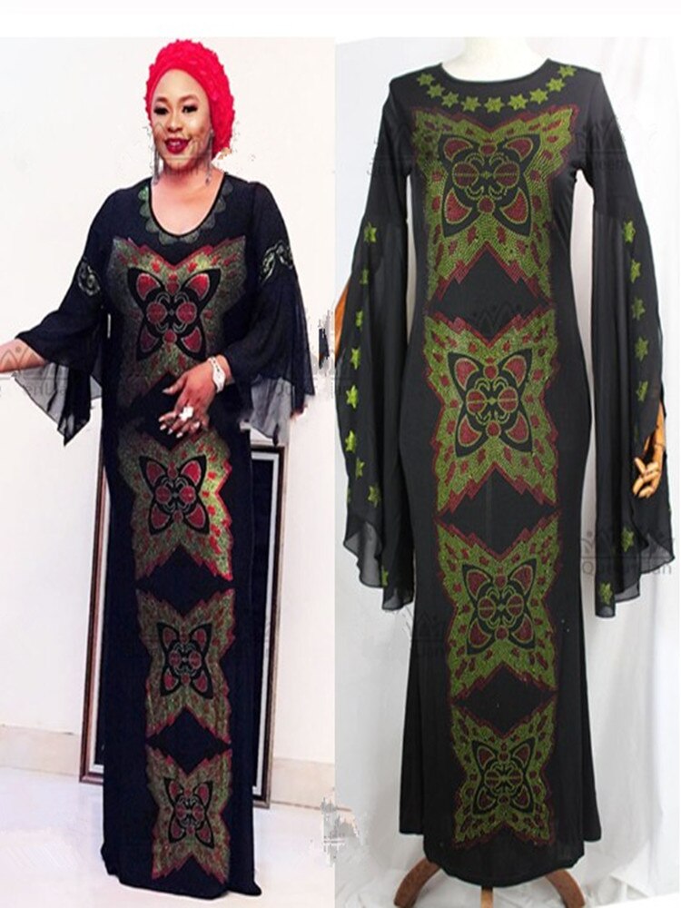 African Diamond 100% cotton Chiffon Long Dashiki D... – Grandado