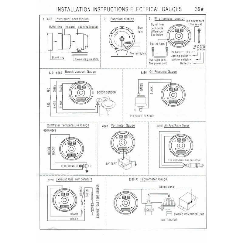 Tacómetro Universal de 12V, medidor Digital de tem... – Grandado