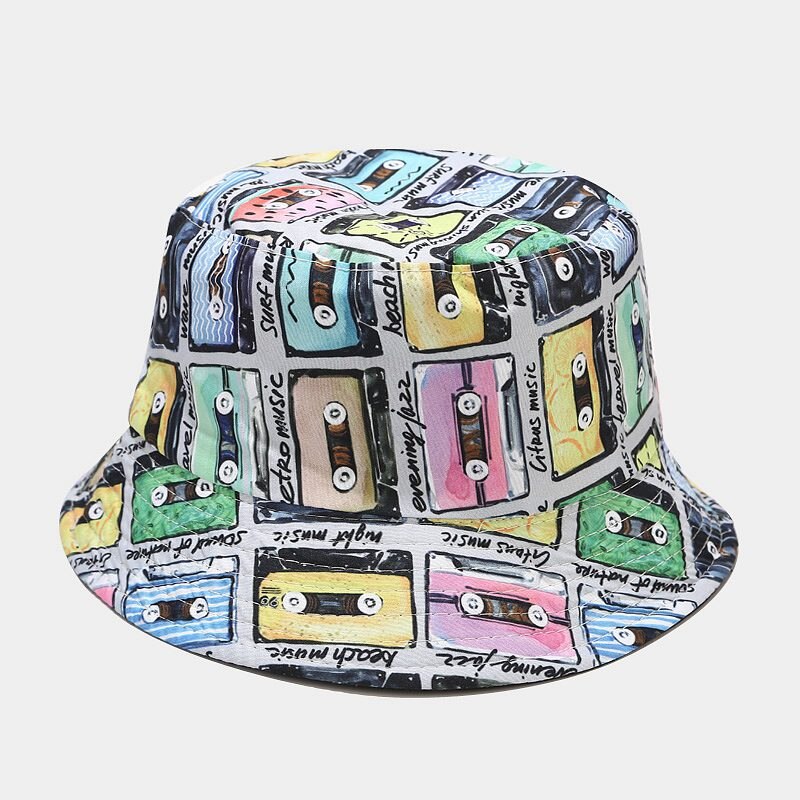 Cotton Cartoon Tape printing Bucket Hat Fisherman ... – Grandado