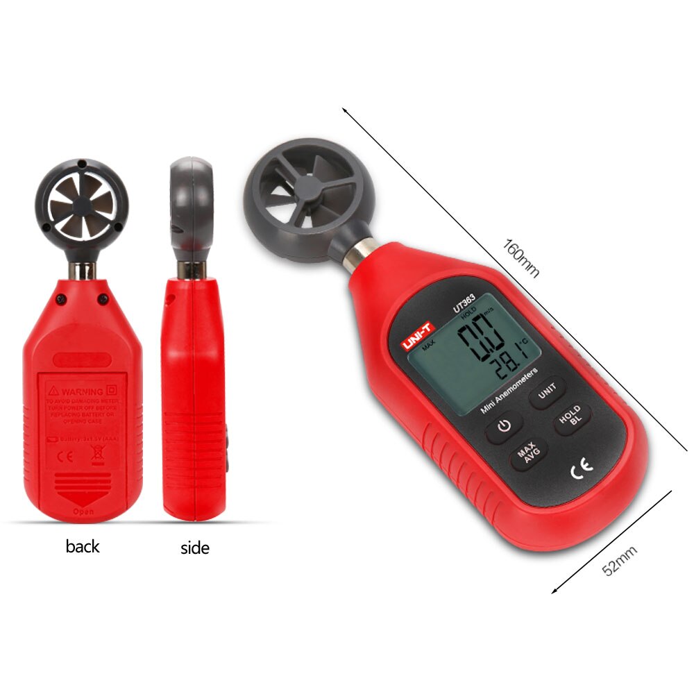 UNI-T UT363 Portable LCD Screen Digital Anemometer... – Grandado