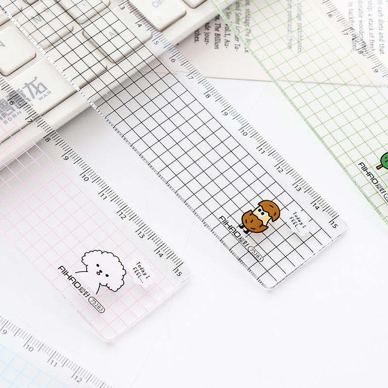 15cm Kawaii Animal Transparent Ruler Plastic Simpl... – Grandado