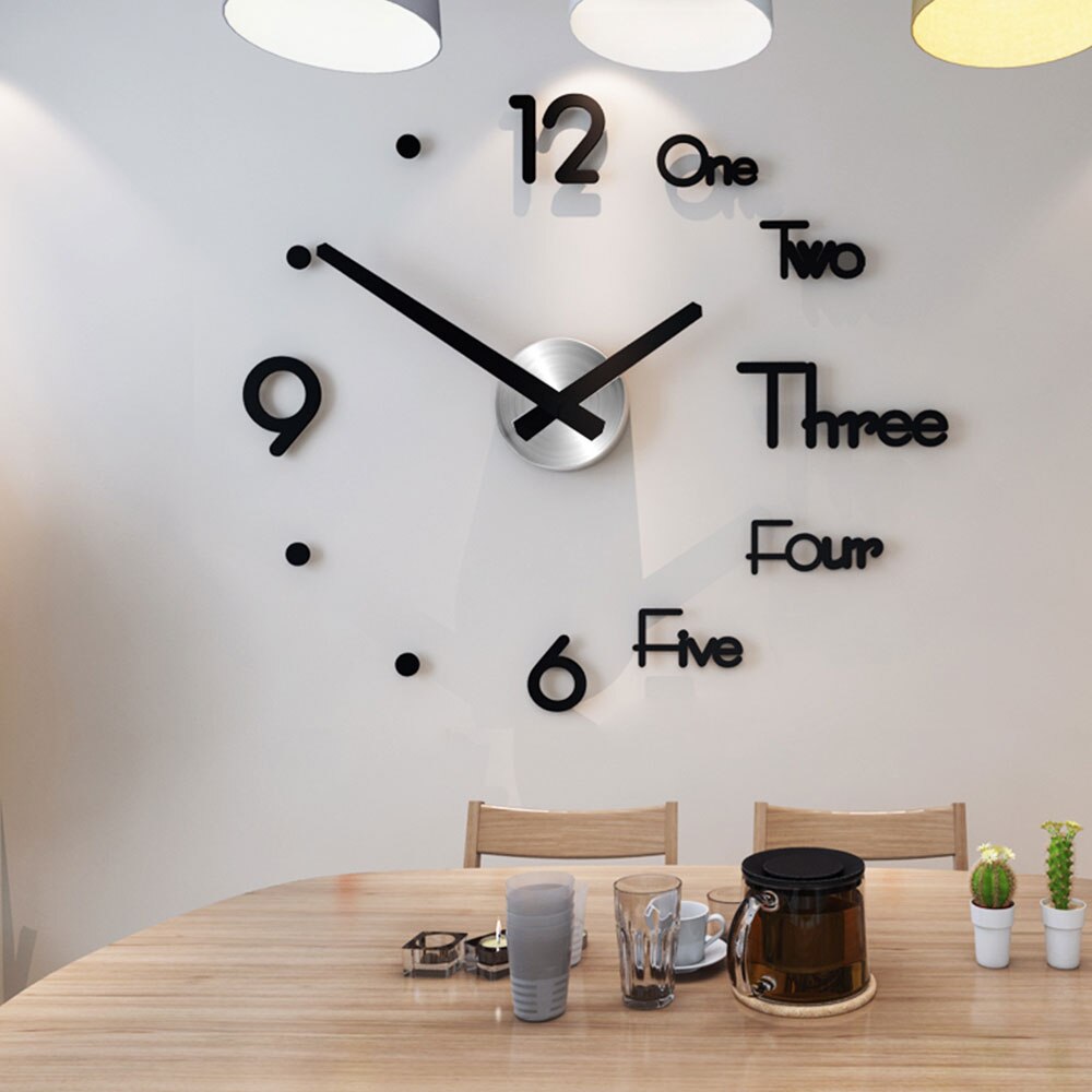 DIY Digitale Wanduhr 3D Aufkleber Moderne Große St... – Grandado