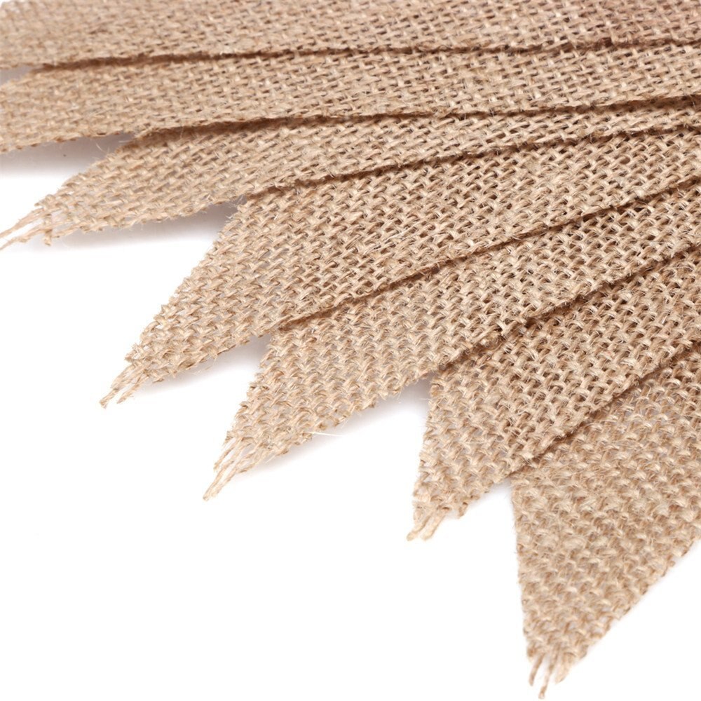 13 pcs Vintage Flags Burlap Bunting Banner for Wed... – Grandado