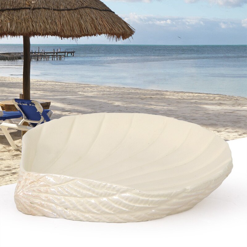 Beach Shell Shape Bathroom Accessory Set Resin Soa... – Grandado