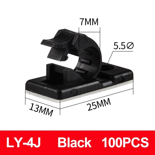 100PCS Cable Line Clip Clamp Sticky Self-Adhesive ... – Vicedeal