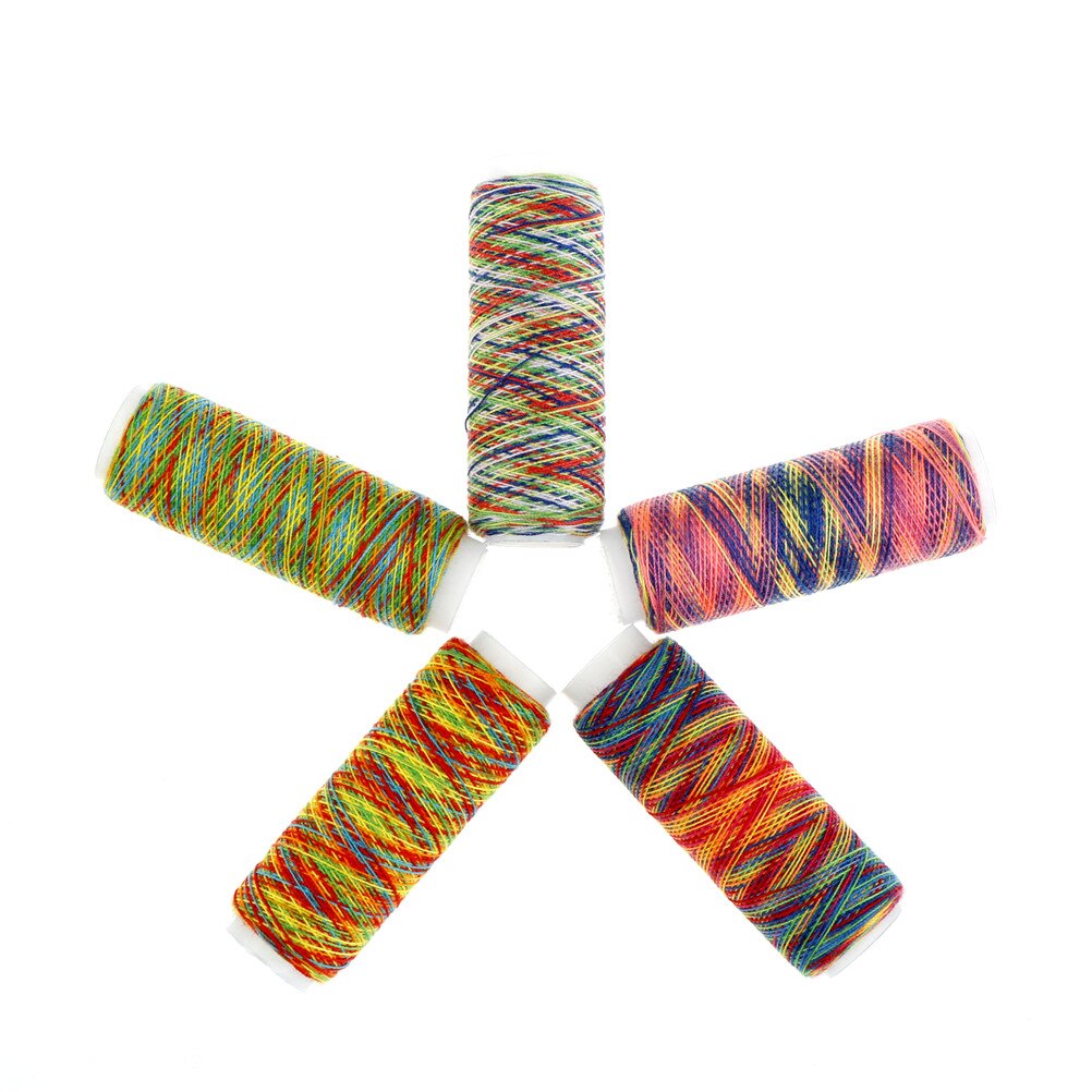 5 /12 Rolls/Set Rainbow Sewing Thread DIY Sewing T... – Grandado