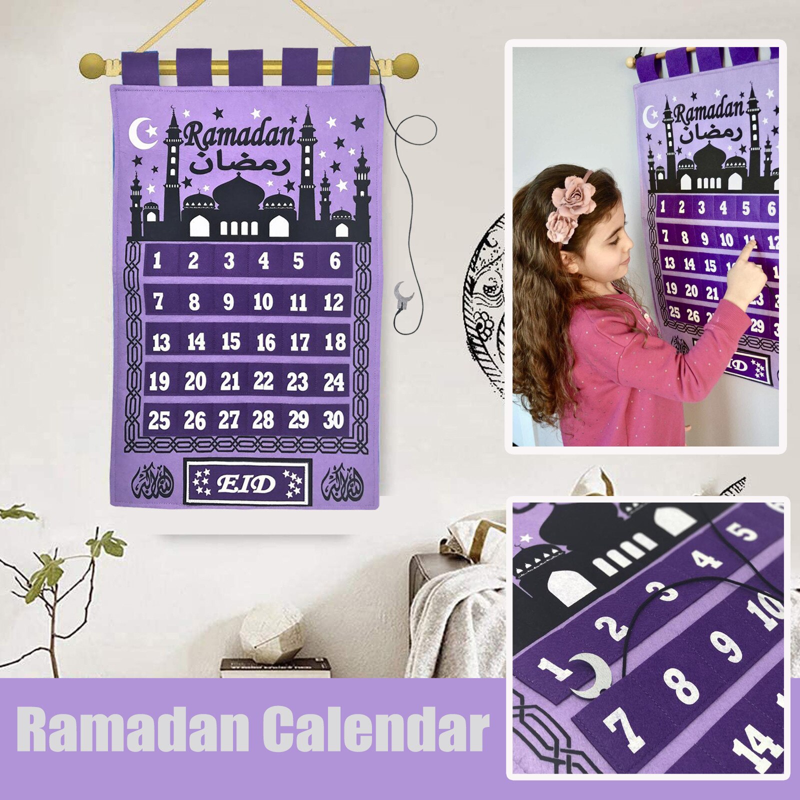 Ramadan Calendar Twilight - Purple- Reusable Every... – Grandado