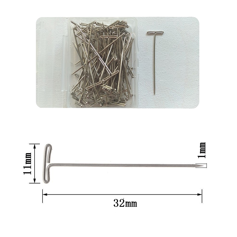 50Pcs Metal T Pins For Modelling Macrame Wigs Sewi... – Grandado