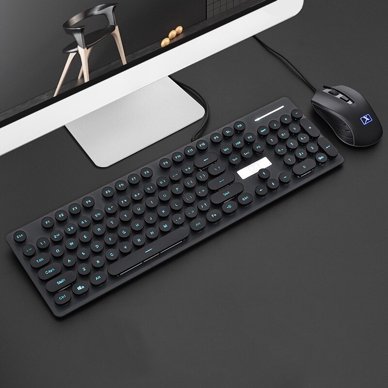 Gamer Keyboard Mouse Kit Wired Steampunk Vintage G... – Vicedeal