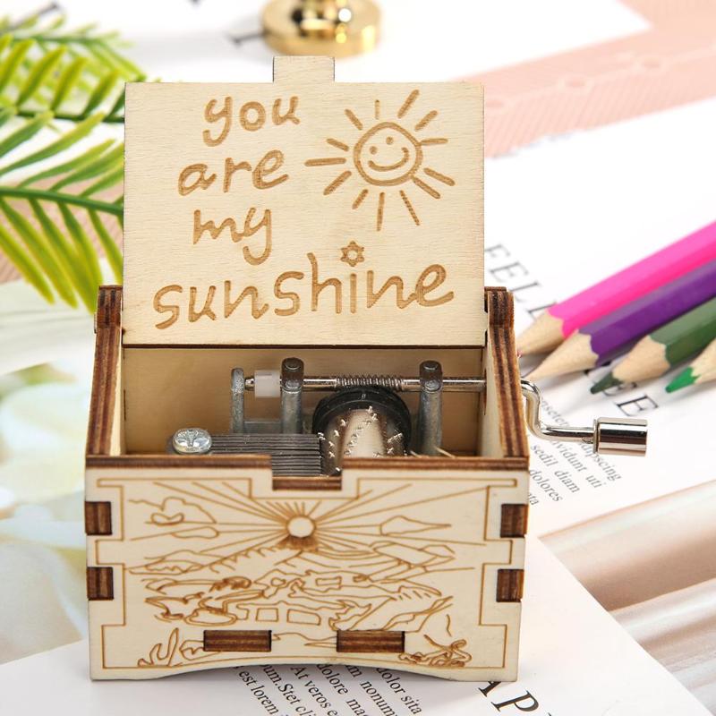 You Are My Sunshine Music Box Engraving Pattern Wo... – Grandado