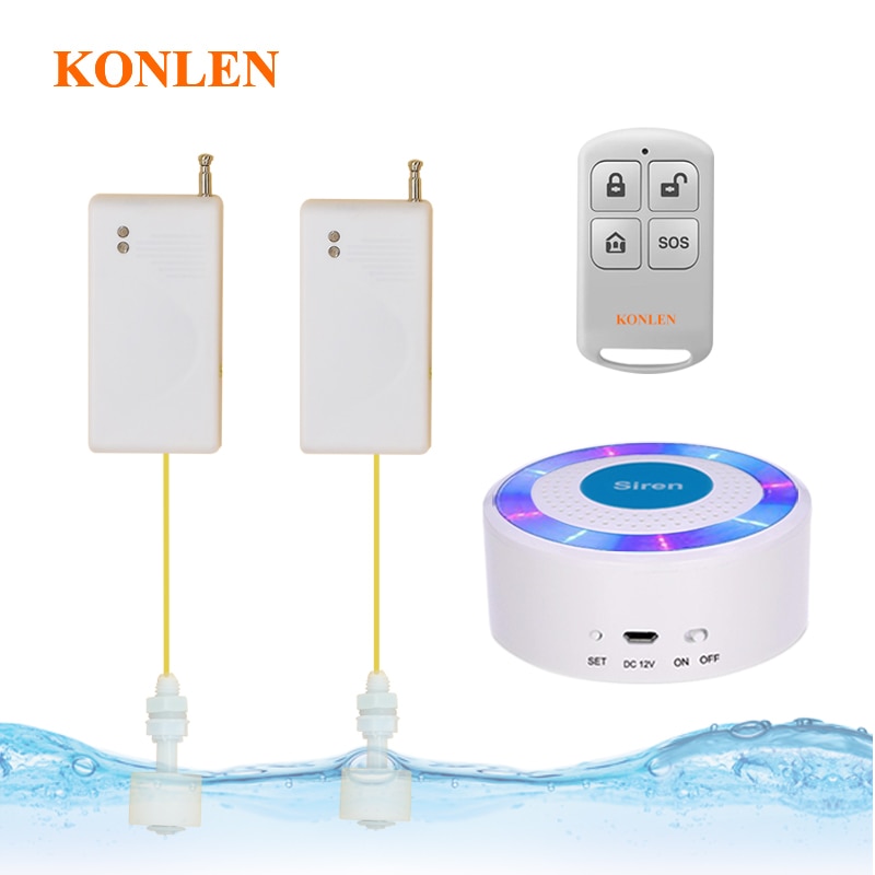 KONLEN Wireless Water Sensor Detector Siren Remote... – Grandado