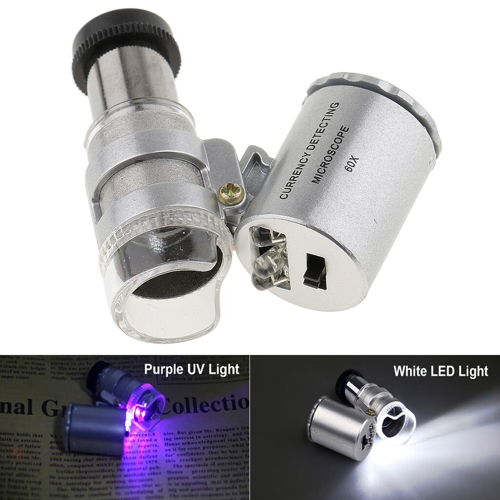 Mini Microscope with LED Lamp Jeweler Magnifier Lo... – Grandado