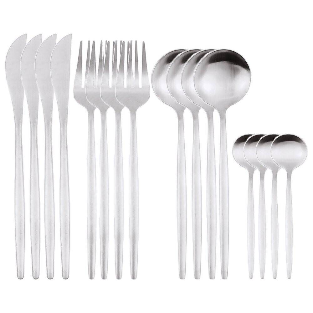 16Pcs Dinnerware Set 304 Stainless Steel Cutlery S... – Grandado
