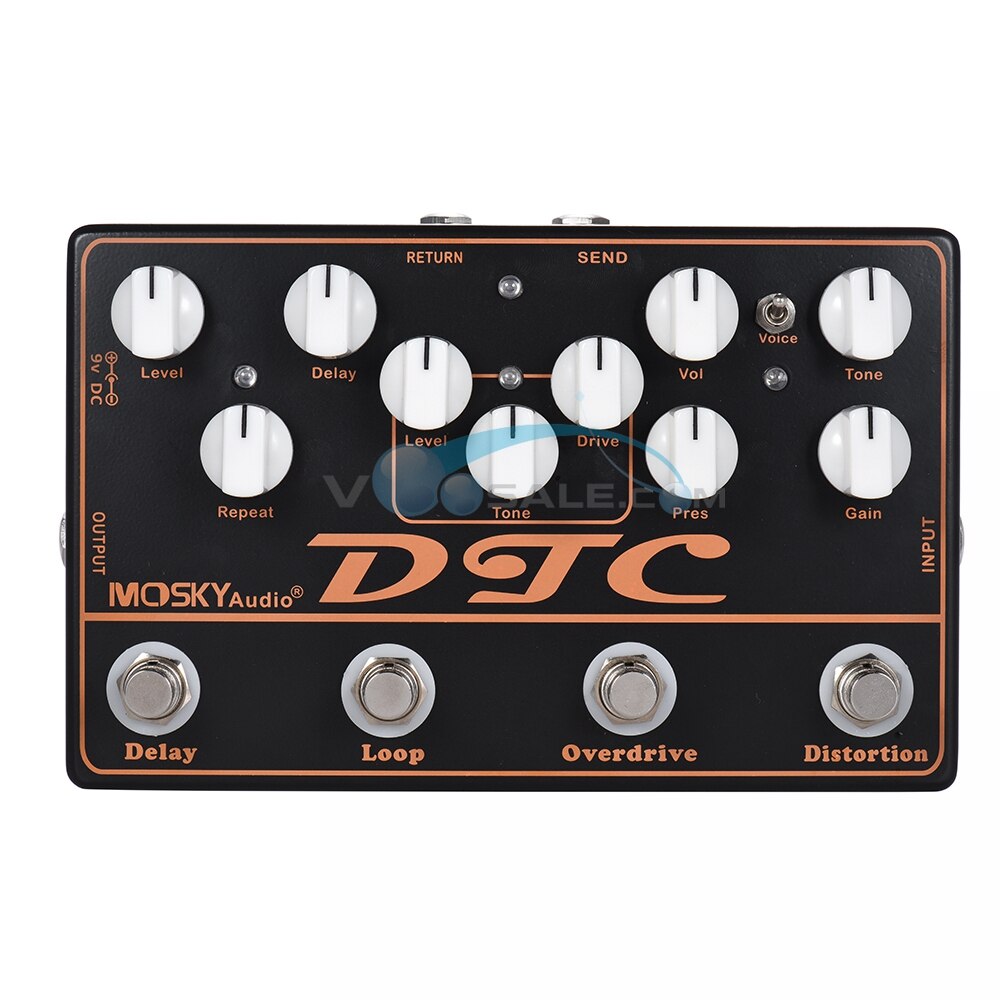 Pedal de efectos de guitarra Mosky DTC 4 en 1 con ... – Grandado