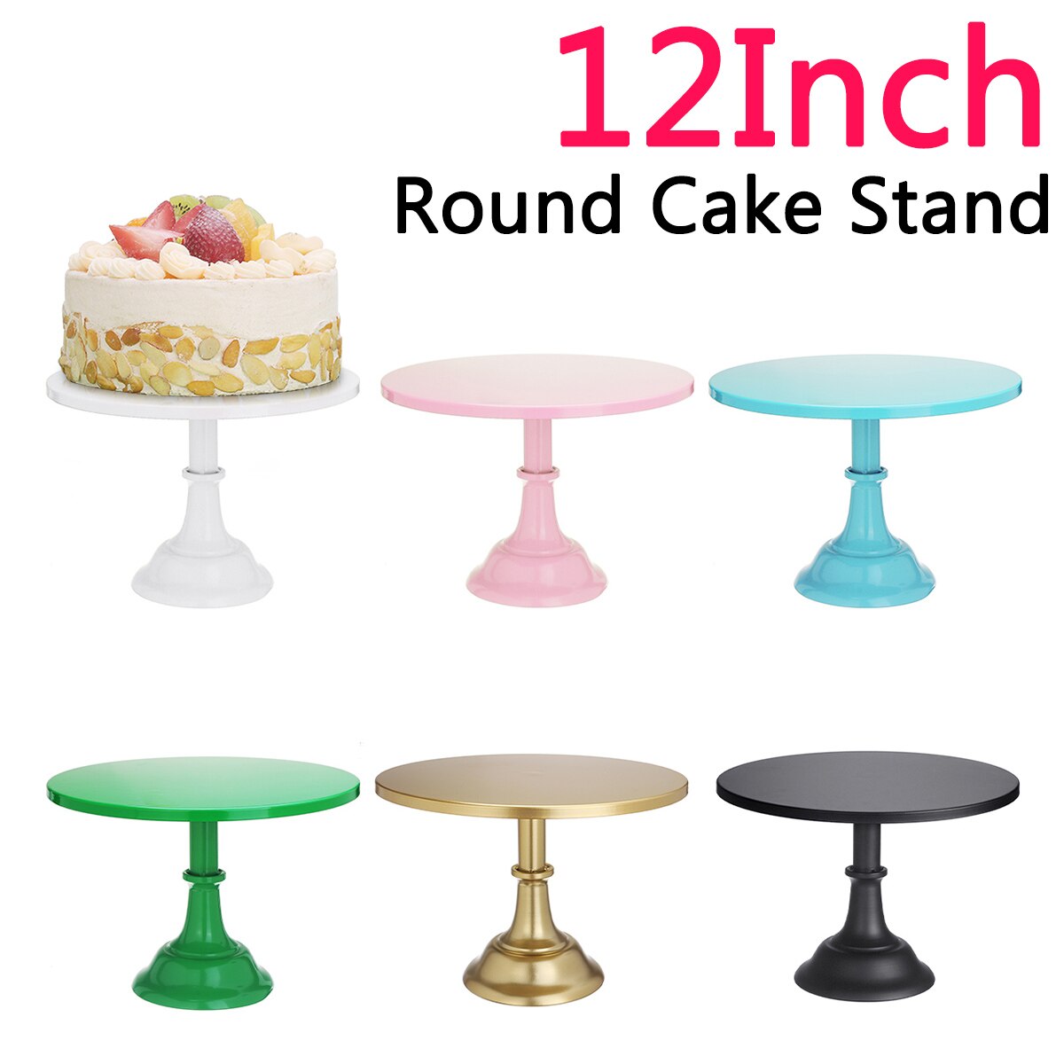 12 Inch Round Cake Stand Wrought Iron Exquisite Ca... – Grandado