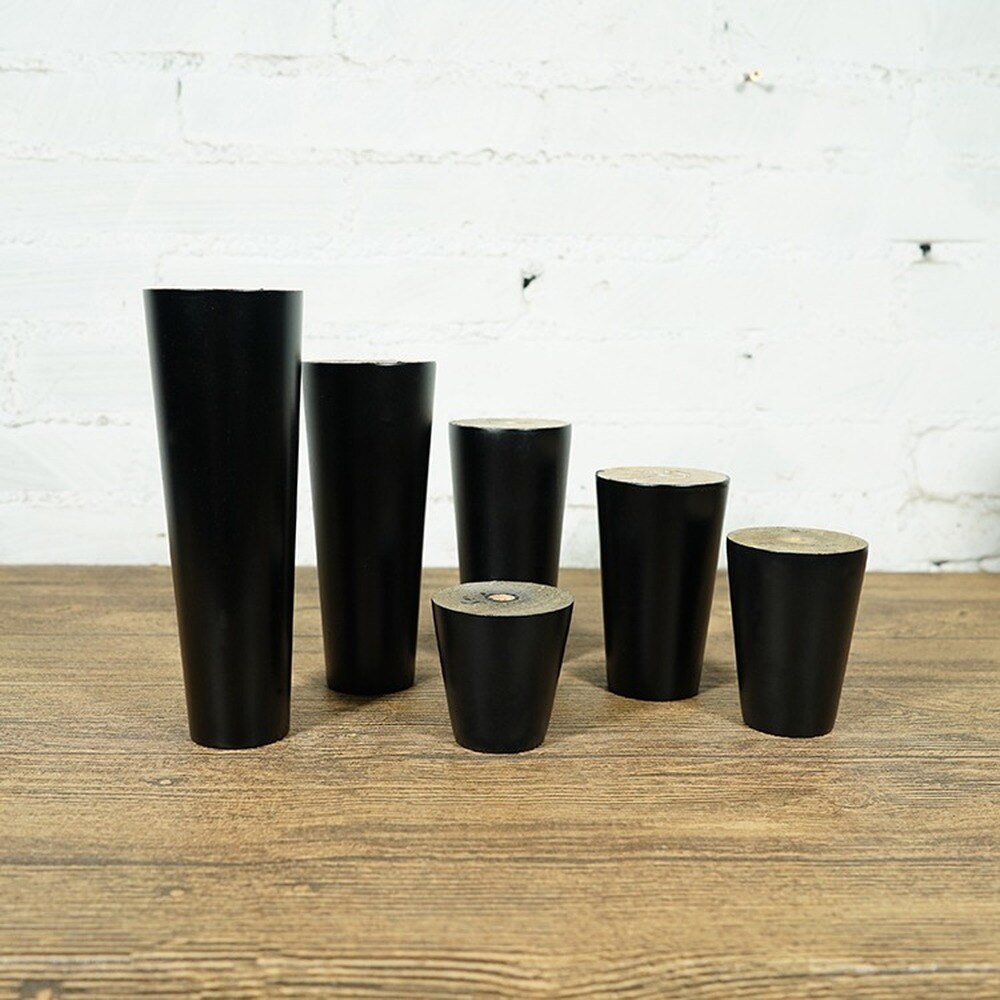 4pcs/lot Black solid Oak wood furniture foot woode... – Vicedeal