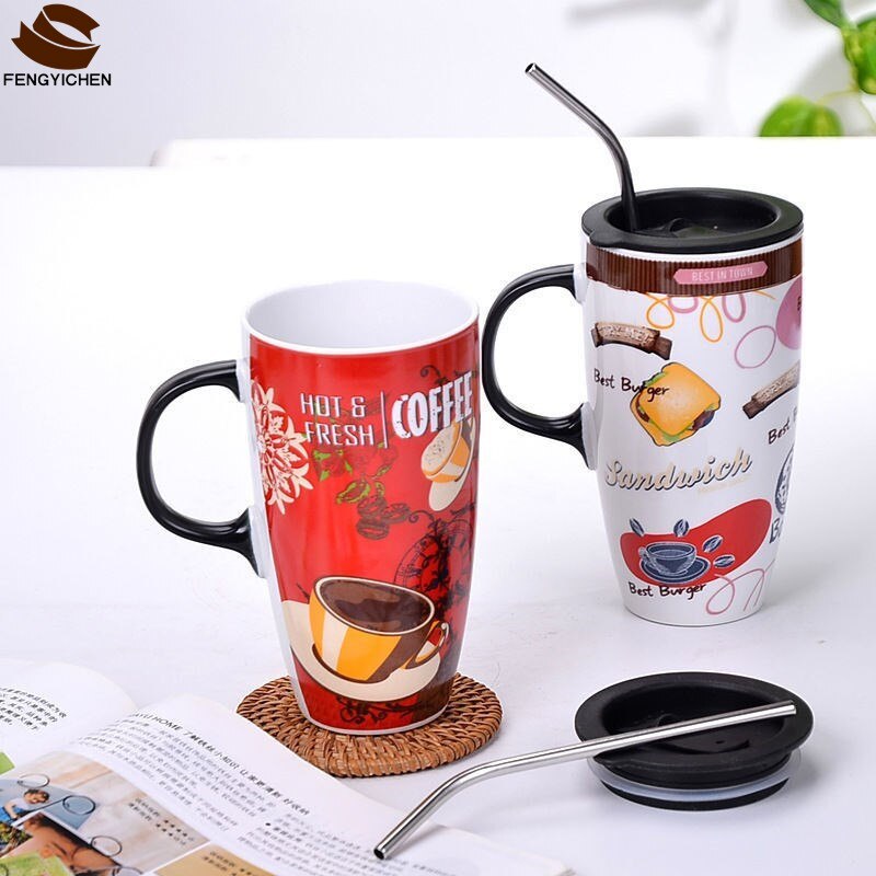 Fall Cute Cartoon Ceramic Coffee Milk Mug Mugs Bre... – Grandado