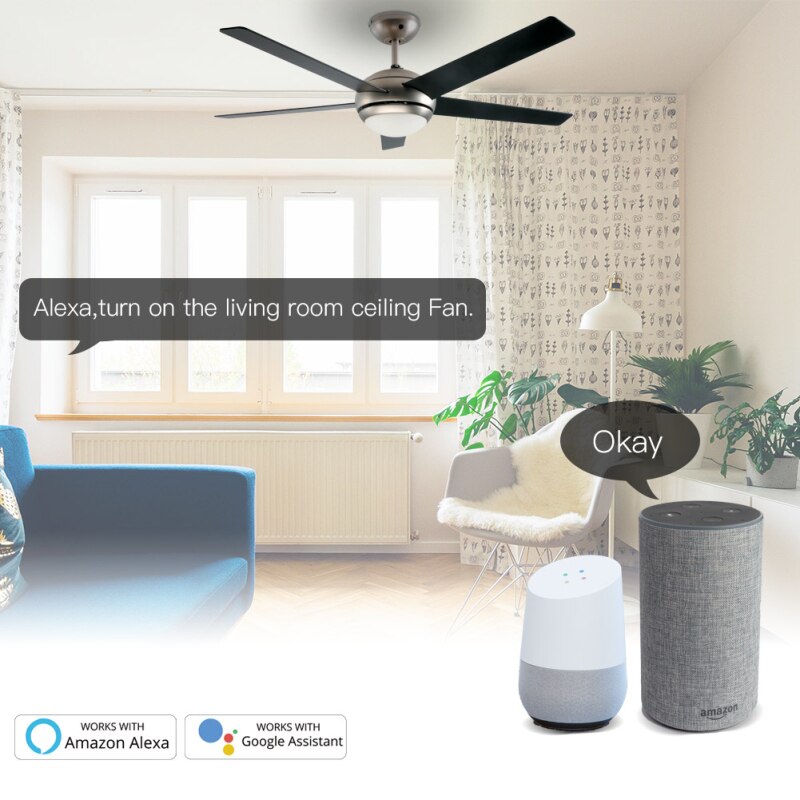 WiFi + RF433 Smart Ceiling Fan Switch Tuya/Smart L... – Vicedeal