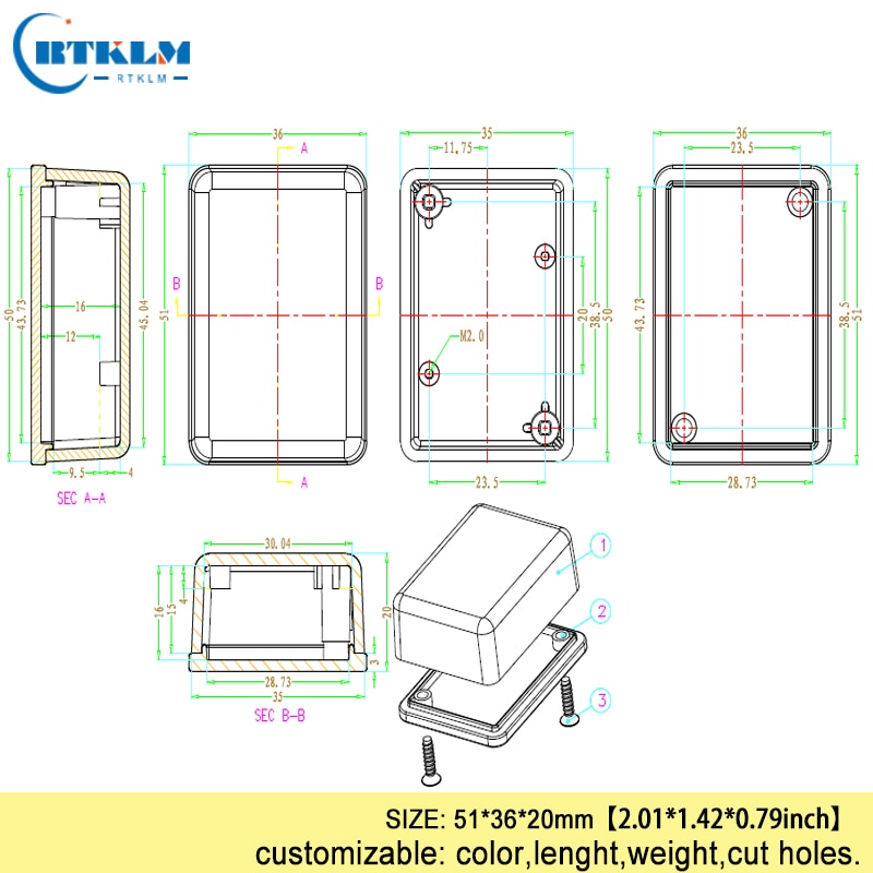 DIY electric controller box Small junction box ABS... – Grandado