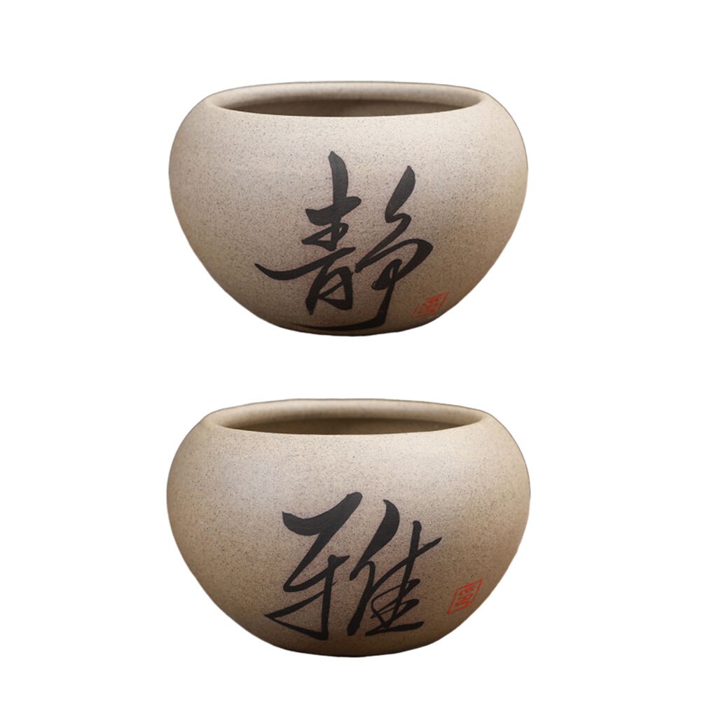 2PCS Ceramic Flowerpots Chinese Style Planter Succ... – Grandado