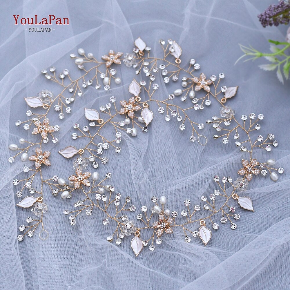 YouLaPan Bridal Hair Accessories Rose Gold Hair Pi... – Grandado