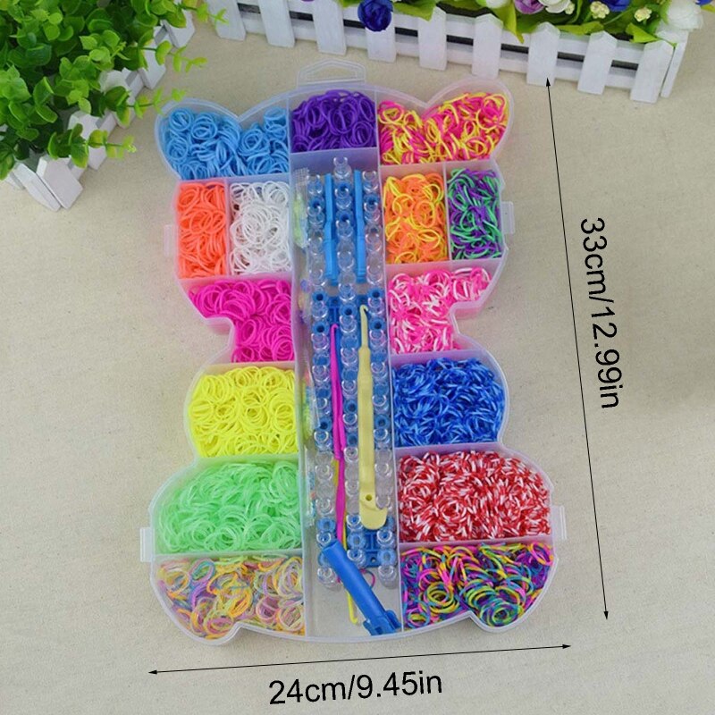 Elastic Rubber Colourful Loom Bands Starter Box wi... – Grandado