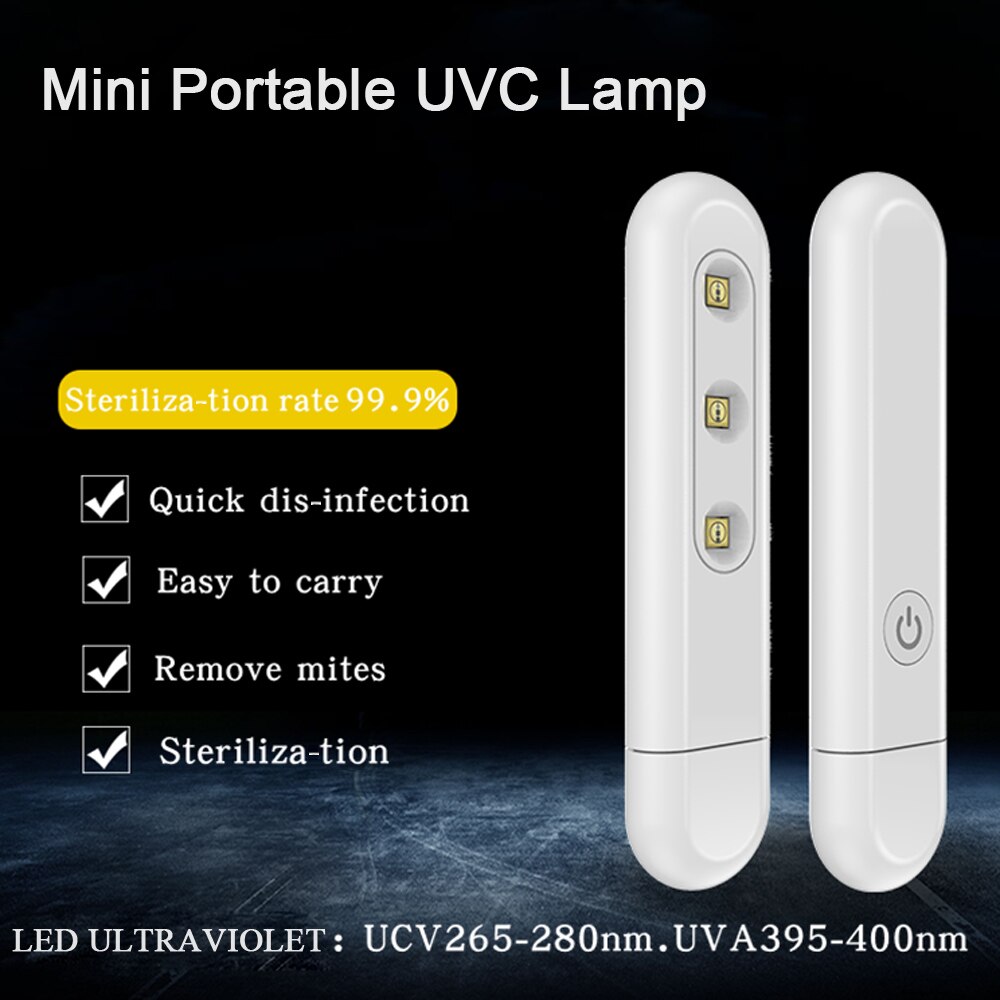 uv sterilizer Mini UVC Lamp Portable UVC LED USB P... – Vicedeal