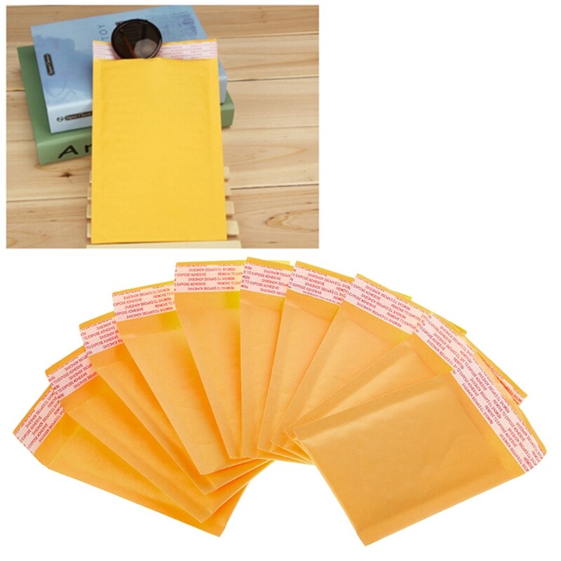 10 Pcs Kraft Bubble Mailers Yellow Padded Mailing ... – Vicedeal