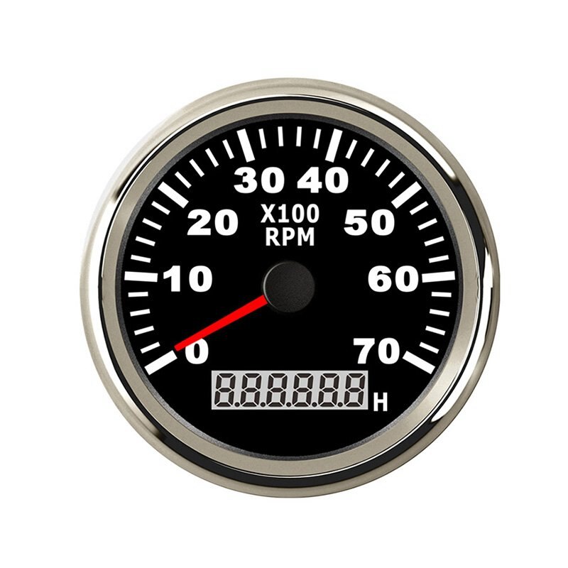 85mm Marine Tachometer Gauge Tach Hour Meter for C... – Grandado
