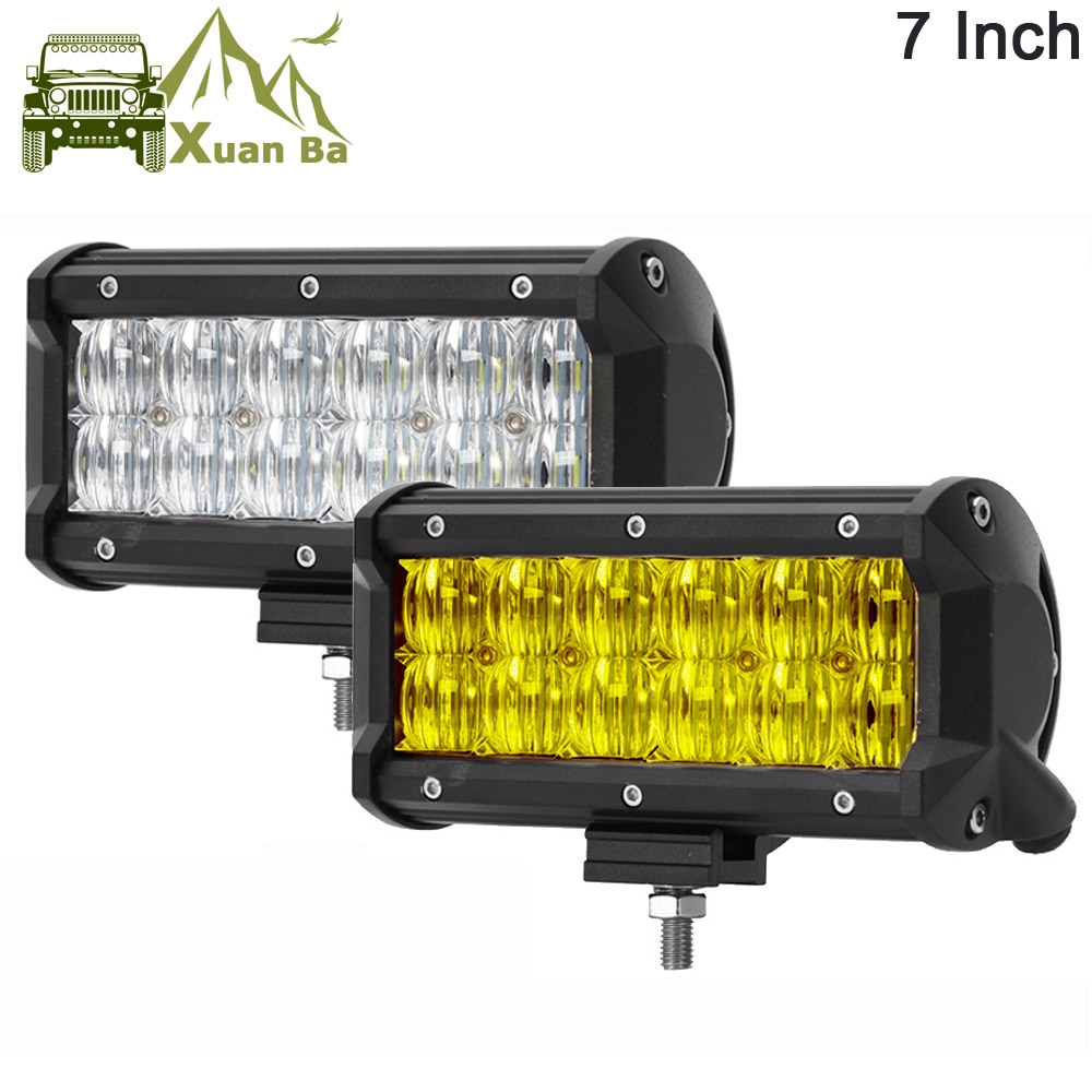 7 Inch Led Light Bar Off road For Car 12V 24V ATV ... – Vicedeal
