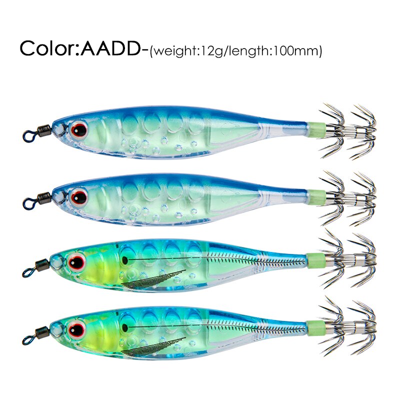 LETOYO 4PCS Floating Squid Jig Artificial Shrimp F... – Grandado