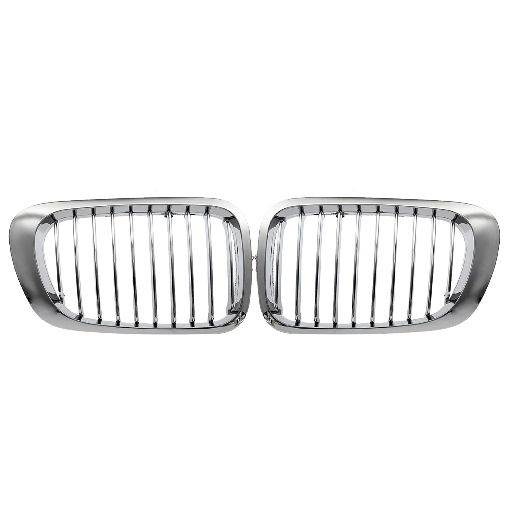 2 Pieces Chrome Front Kidney Grille For BMW E46 M3... – Grandado