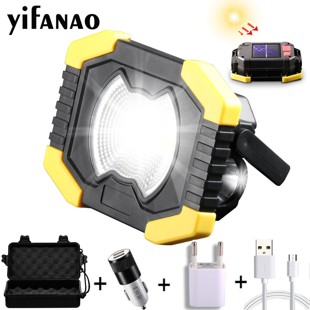 80W Led Portable Spotlight Solar Led Work Light US... – Grandado